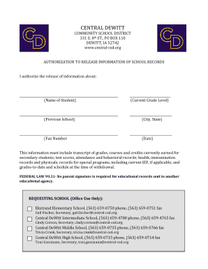 Fillable Online central-csd Request for Records Form - central-csd.org ...