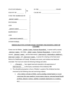 Fillable Online kidsvoicein Dissolution Order Granting Petition for ...