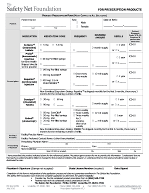 Fillable Online rxassist Product Prescription Form - RxAssist ...