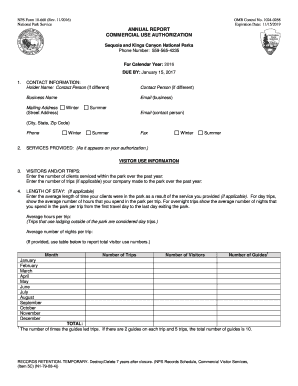 Fillable Online nps NATIONAL PARK SERVICE - nps.gov Fax Email Print ...