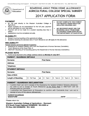 Fillable Online APPLICATION FORM 2003 - denmarkag.wa.edu.au Fax Email Print - pdfFiller