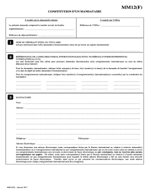 Fillable Online wipo FORM/MM12. FORM/MM12 - wipo Fax Email Print ...