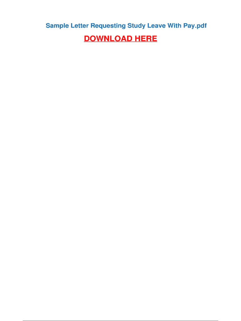 Fillable Online Sample Letter Requesting Study Leave With Pay Fax Email fillable-online-sample-letter-requesting-study-leave-with-pay-fax-email