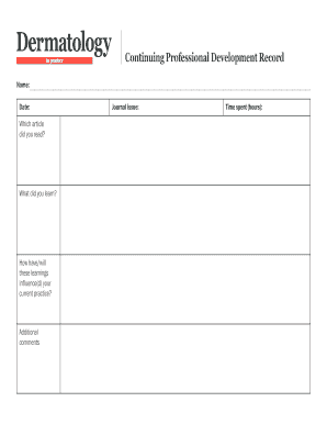 Fillable Online dermatologyinpractice co Continuing Professional ...