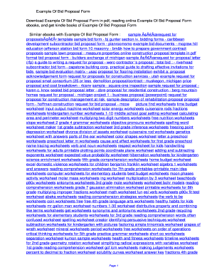 Fillable Online limtj Example Of Bid Proposal Form. Example Of Bid ...