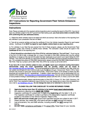 Fillable Online epa ohio 2017 Instructions for Reporting Government ...