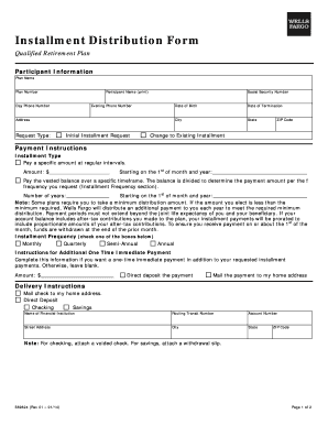 Fillable Online Installment Distribution Form Fax Email Print - pdfFiller
