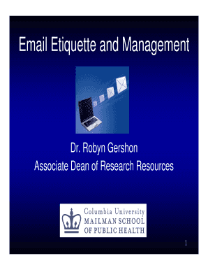 Fillable Online Email Etiquette and Management Fax Email Print - pdfFiller