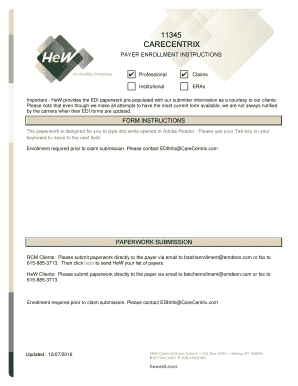 Fillable Online PAYER ENROLLMENT INSTRUCTIONS Fax Email Print - pdfFiller