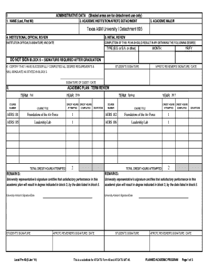 Fillable Online afrotc tamu E-Form 48 - afrotc.tamu.edu Fax Email Print ...