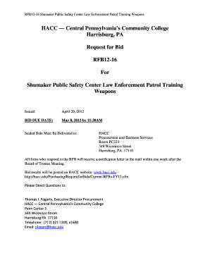 Fillable Online hacc RFB12-16 Shumaker Public Safety Center Law ...