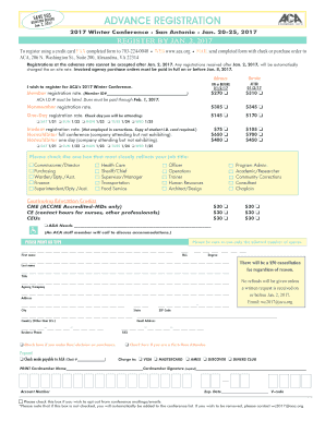 Fillable Online aca REGISTER BEFORESAVE $$$ ADVANCE REGISTRATION - aca ...