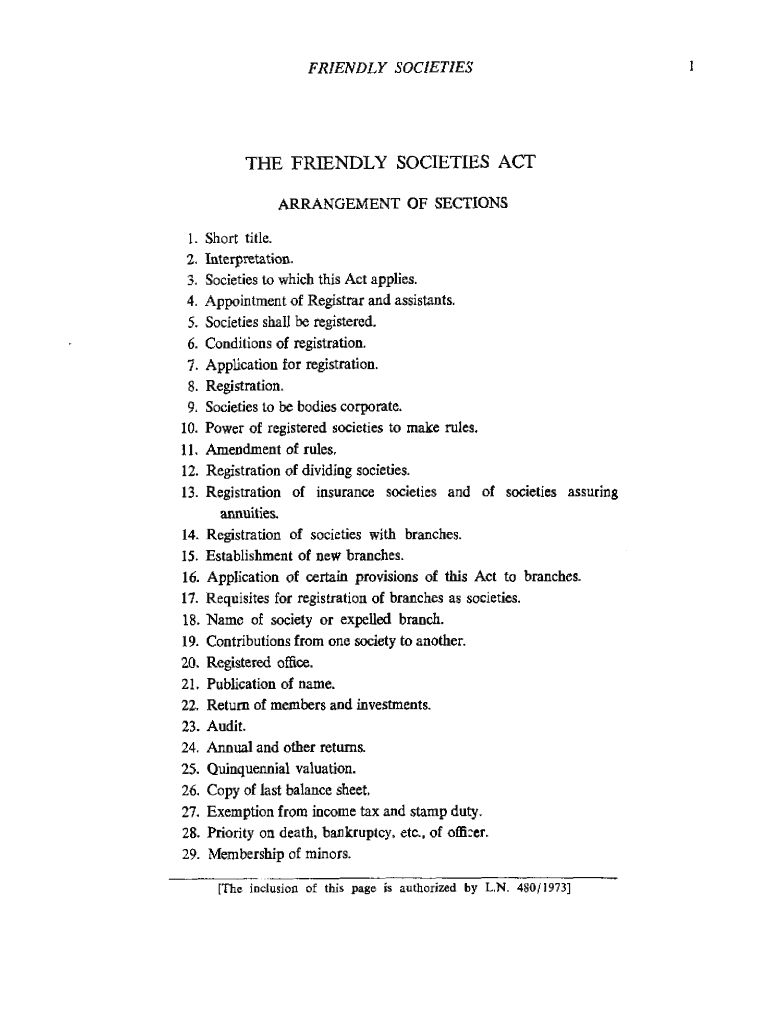 Fillable Online FRIENDLY SOCIETIES Fax Email Print - pdfFiller