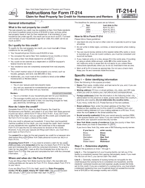 Fillable Online Instructions for Form IT-214 IT-214-I Fax Email Print ...