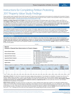 Fillable Online Instructions for Completing Petition Protesting 2016 ...