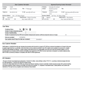 Fillable Online Scan Customer Information Approved Scanning Vendor ... Fax Email Print - pdfFiller