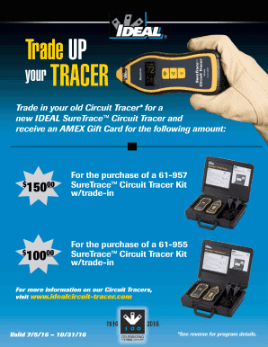 Fillable Online Trade up your Tracer - Ideal Fax Email Print - pdfFiller