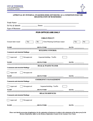 Fillable Online windhoekcc org Approval by Internal Divisions as a ...