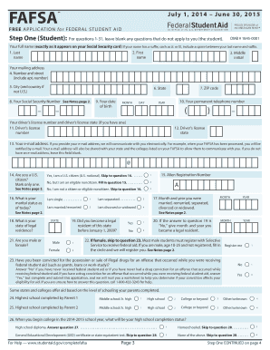 Fillable Online studentaid ed Use this form to apply free for federal ...