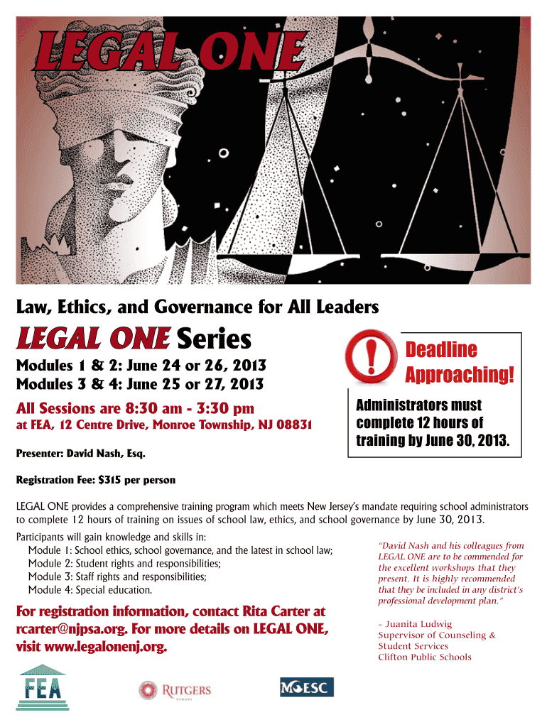 Fillable Online njpsa LEGAL ONE - njpsa Fax Email Print - pdfFiller