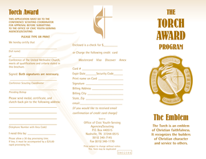 Fillable Online gcumm TORCH AWARD - United Methodist Men - gcumm Fax ...