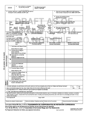 Fillable Online ftp irs Form W-3c (PR) (Rev. October 2013) - Internal ...