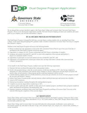 Fillable Online govst DDP Application - Governors State University ...