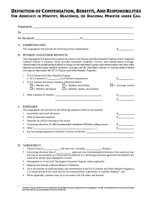 Fillable Online lutheranssw Definition of Compensation Form for AIM ...