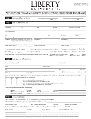 Fillable Online liberty PLEASE PRINT LEGIBLY IN BLUE OR BLACK INK ONLY ...