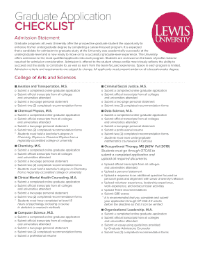 Fillable Online Graduate programs at Lewis University offer the ...