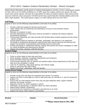 Fillable Online Home School Compact Fax Email Print - pdfFiller