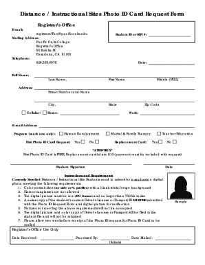 Fillable Online pacificoaks Photo ID FORM - Distance Fax Email Print ...