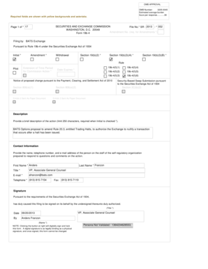 Fillable Online Form 19b-4. Latent Variable Analysis and Signal ...
