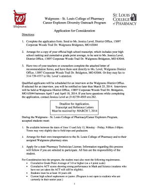 Fillable Online Application for Consideration - St. Louis College of ...