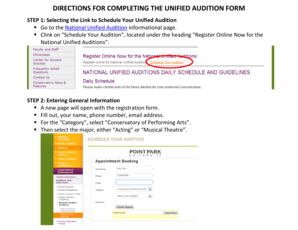 Fillable Online pointpark Instructions on how to complete the Unified ...