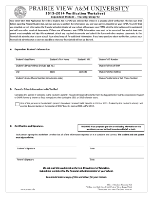 Fillable Online pvamu financial aid administrator at your school Fax ...