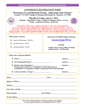 Fillable Online pvamu Registration Form Annual Conference 2013.pdf ...