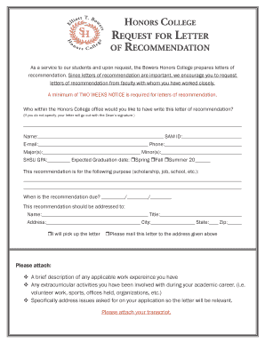Fillable Online shsu Request for Letter - shsu Fax Email Print - pdfFiller
