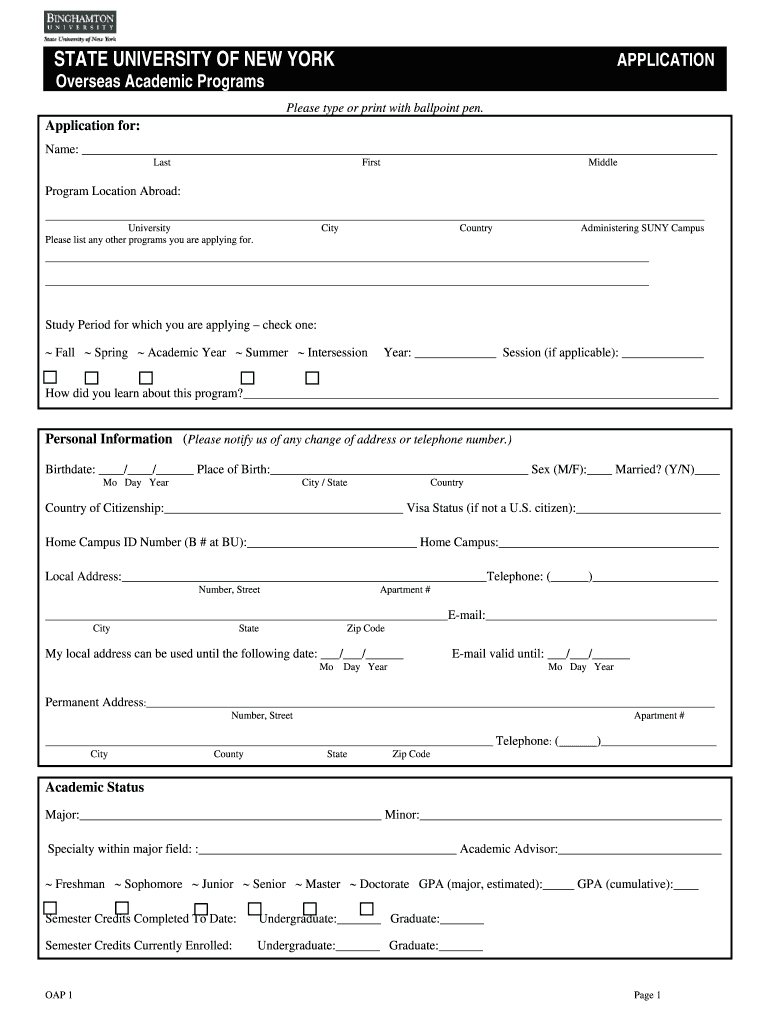 Fillable Online binghamton Application Instructions for College of Community and ...