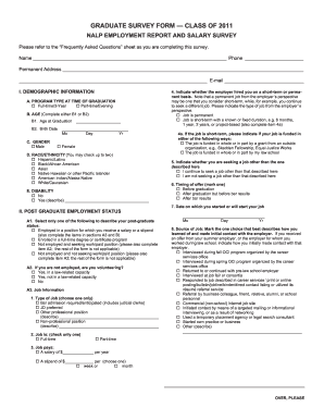 Fillable Online stetson GRADUATE SURVEY FORM CLASS OF 2011 Fax Email ...