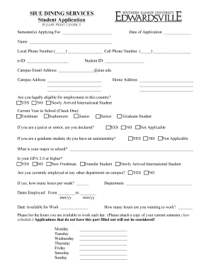 Fillable Online siue NEW Student Application - Welcome to SIUE Fax ...