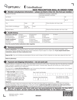 Fillable Online NEW PRESCRIPTION MAIL-IN ORDER FORM - Hope Haven Area ...