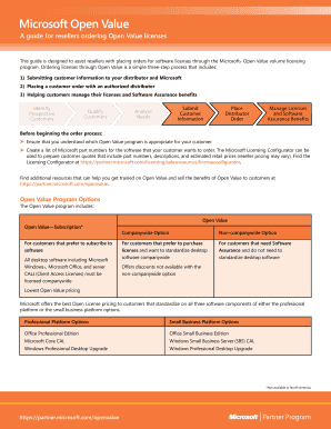 Fillable Online A guide for resellers ordering Open Value licenses Fax ...