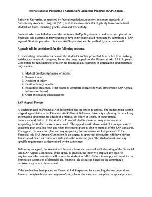 Fillable Online Instructions for Preparing a Satisfactory Academic ...