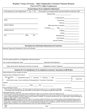 Fillable Online byui Brigham Young University - Idaho Independent ...