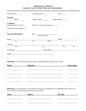 Fillable Online csulb MPA Application - California State University ...