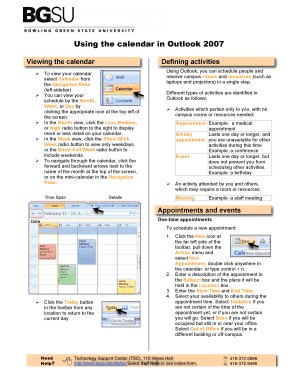 Fillable Online Viewing the calendar Fax Email Print - pdfFiller