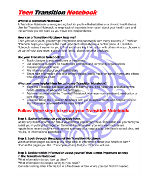 Fillable Online fv-ncfpp Teen Transition Notebook - fv-ncfpp Fax Email ...