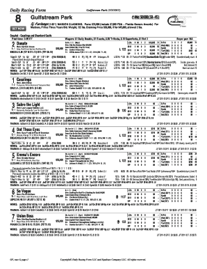 Fillable Online 1 - Daily Racing Form Fax Email Print - pdfFiller