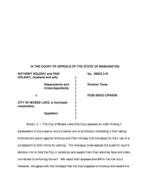 Fillable Online ANTHONY HOLIDAY and PAM Fax Email Print - pdfFiller